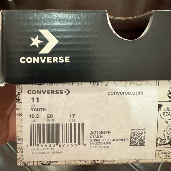 Converse | Shoes | Nwt Peanuts X Chuck Taylor All Star High Snoopy And ...